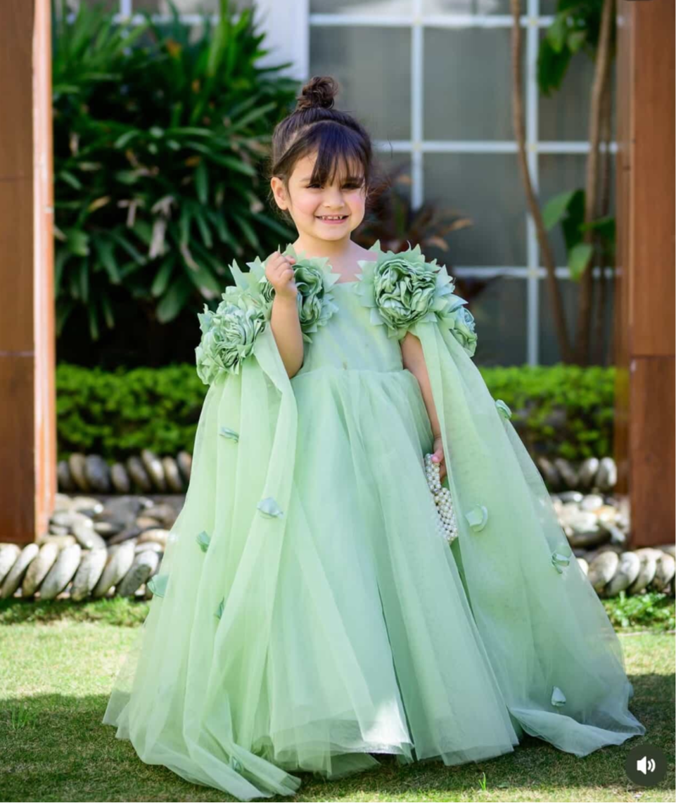 Hayat Briar Rose Dress (pistachio) – Bloon | Dressing Little Dreams