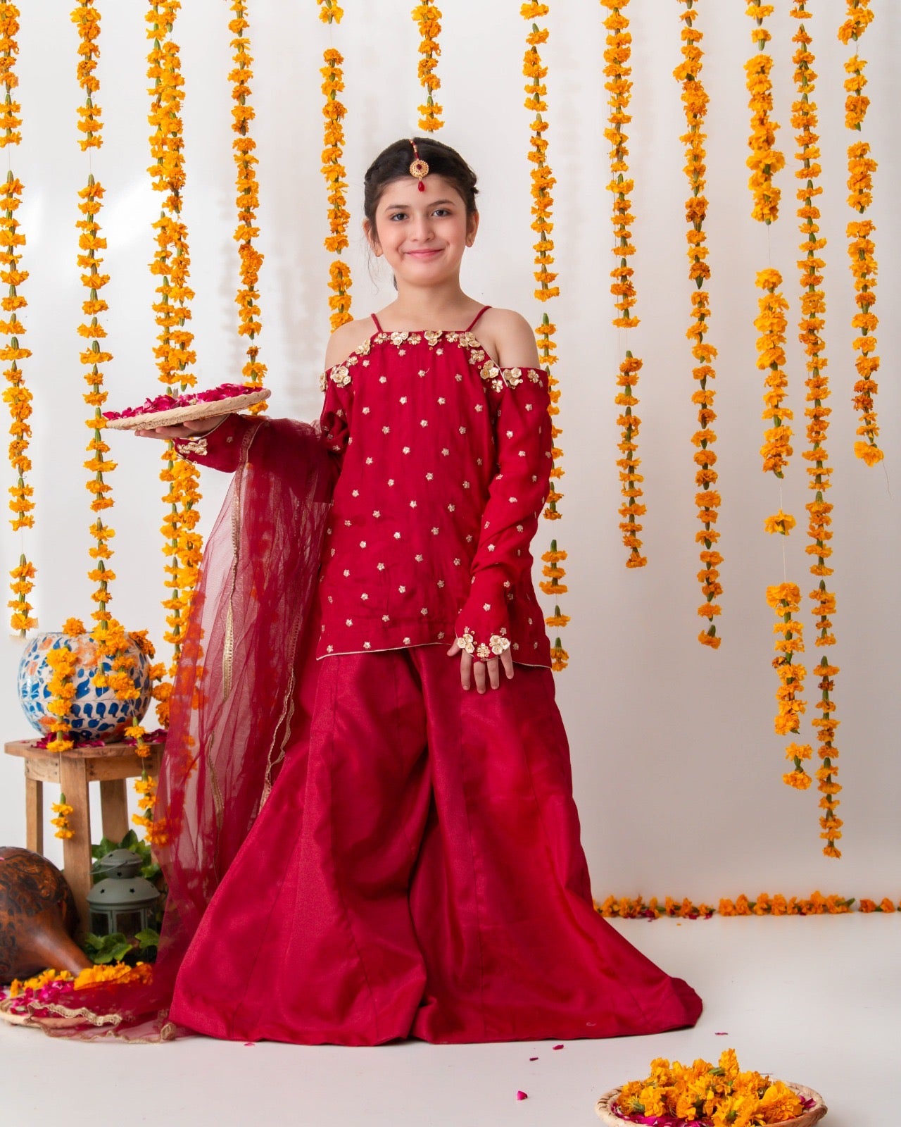 Gulnaar Maroon ec26 – Bloon | Dressing Little Dreams