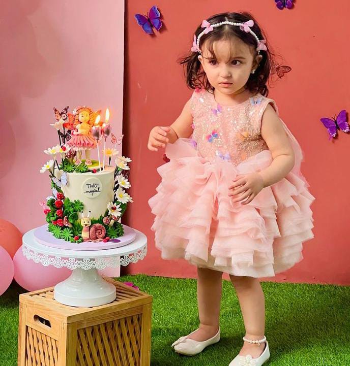 Cheena peach dress – Bloon | Dressing Little Dreams